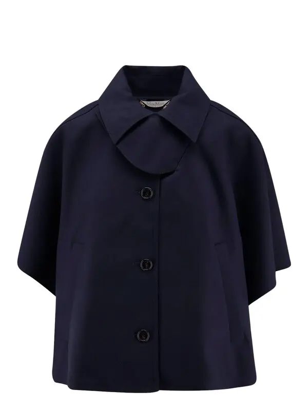 Max Mara Mxapaggio Cotton Cape - Blue