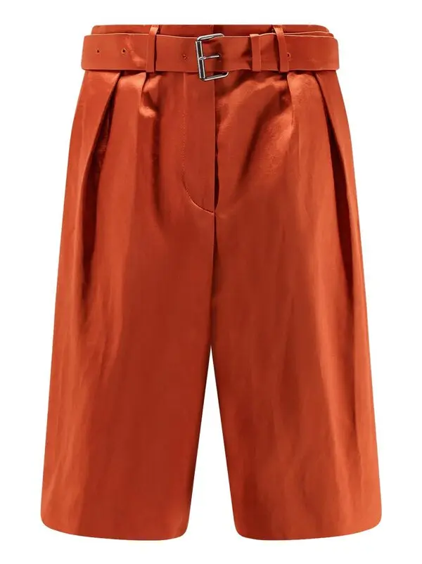 Dries Van Noten Cotton Blend Bermuda Shorts - Orange