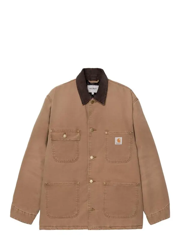 Carhartt Work In Progress Og Chore Coat Organic Cotton Padded Jacket - Brown