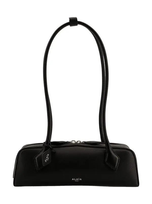 Alaïa Teckel Small Leather Shoulder Bag - Black