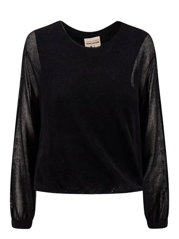SEMICOUTURE Cotton Sweater - Black