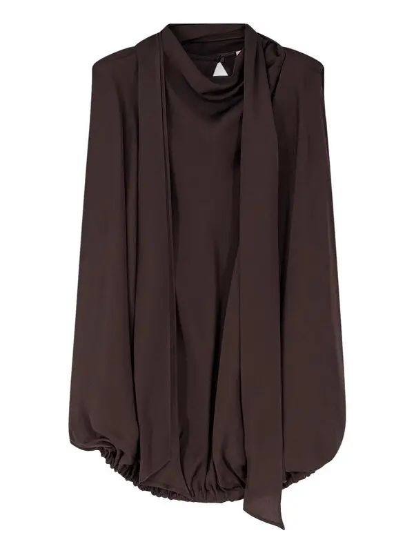 SEMICOUTURE Satin Top - Brown