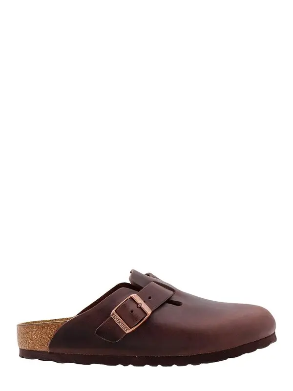 BIRKENSTOCK Boston Bs Leather Mule - Brown