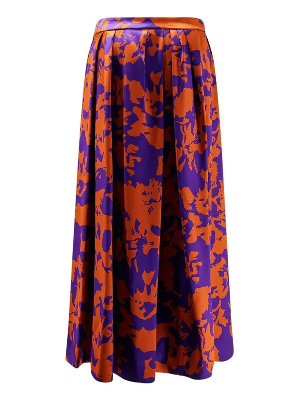 Dries Van Noten Soni Printed Viscose Skirt - Multicolor
