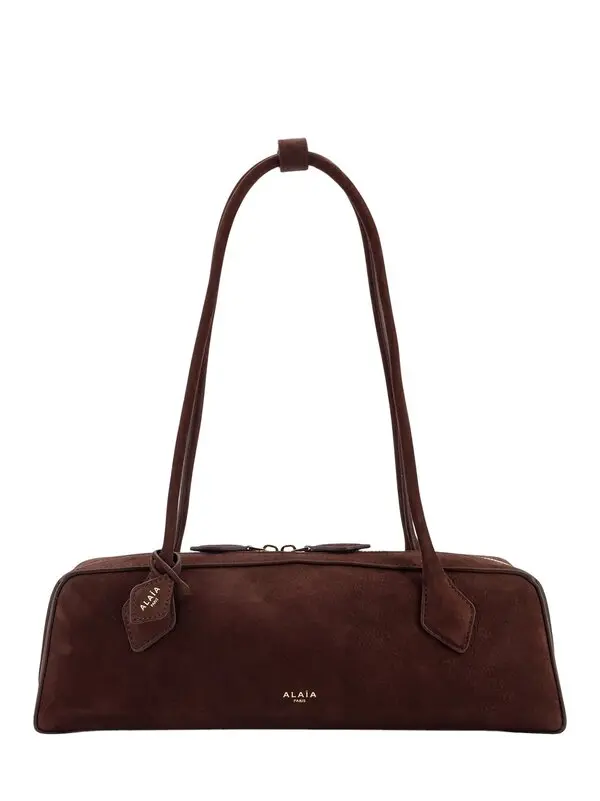 Alaïa Teckel Medium Suede Shoulder Bag - Brown