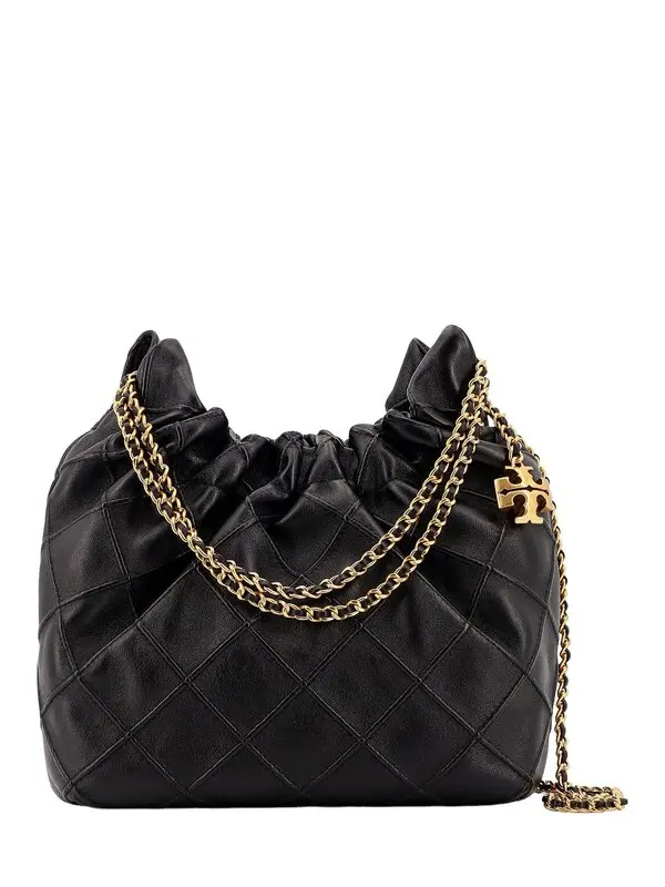 Tory Burch Fleming Mini Hobo Handbag - Black
