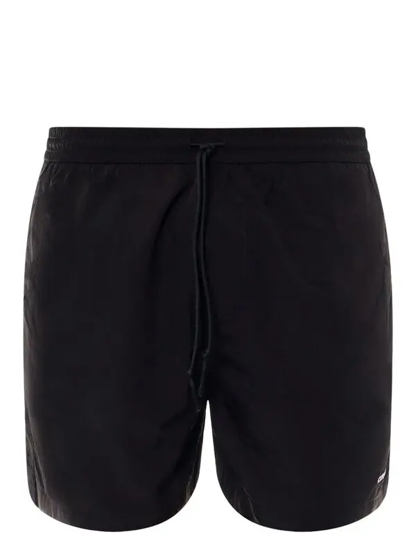 Carhartt Work In Progress Nylon Swim Trunk With Embroidered Logo - Black