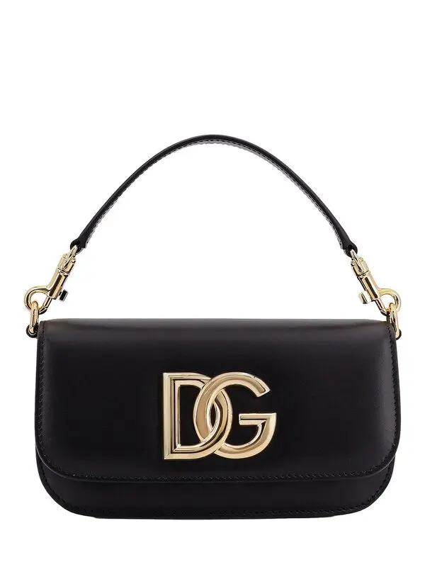 Dolce & Gabbana 3.5 Leather Crossbody Bag - Black