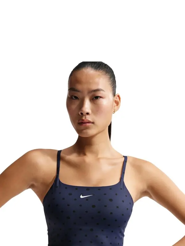 Nike One Light-support Padded Printed Sports Bra - Blue
