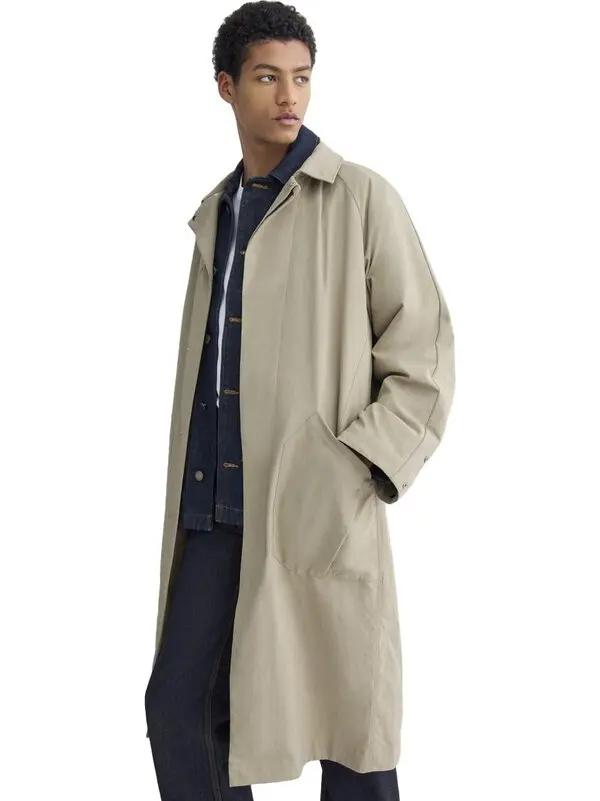 Everlane Re:cycled Nylon Mac Coat - Trench Coat Khaki