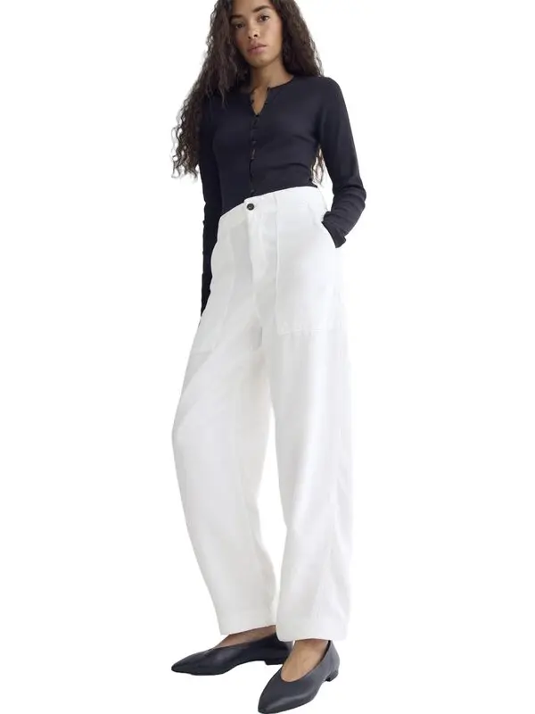 Everlane Patch Pocket Balloon Pant - White