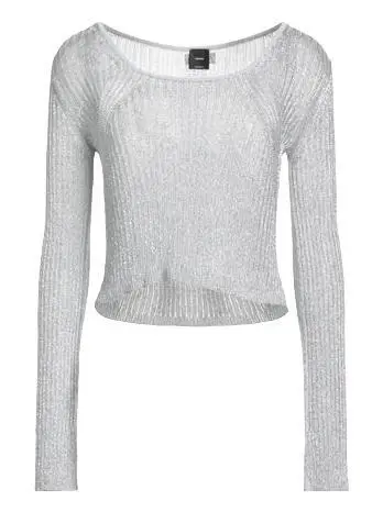 Pinko Metallic Knit Sweater - Silver