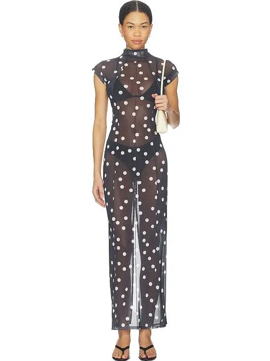Lioness Redefined Maxi Dress - Noir Polka