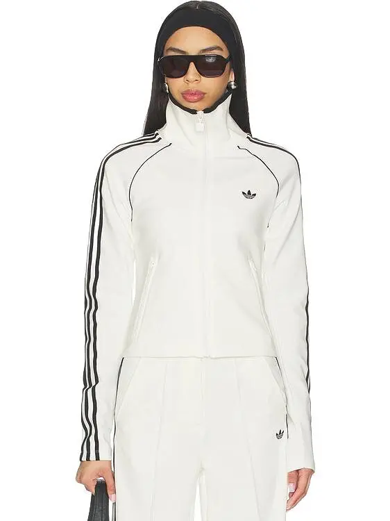 Adidas Originals By Alexander Wang Slim Fitted Firebird Track Top - Off White