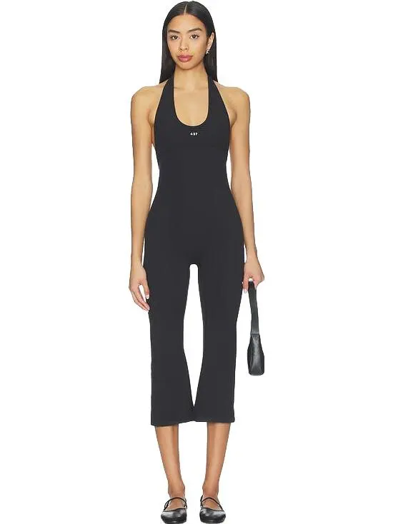 437 The Halter Onesie - Black