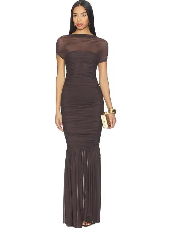 SEROYA Noel Gown - Ash Brown
