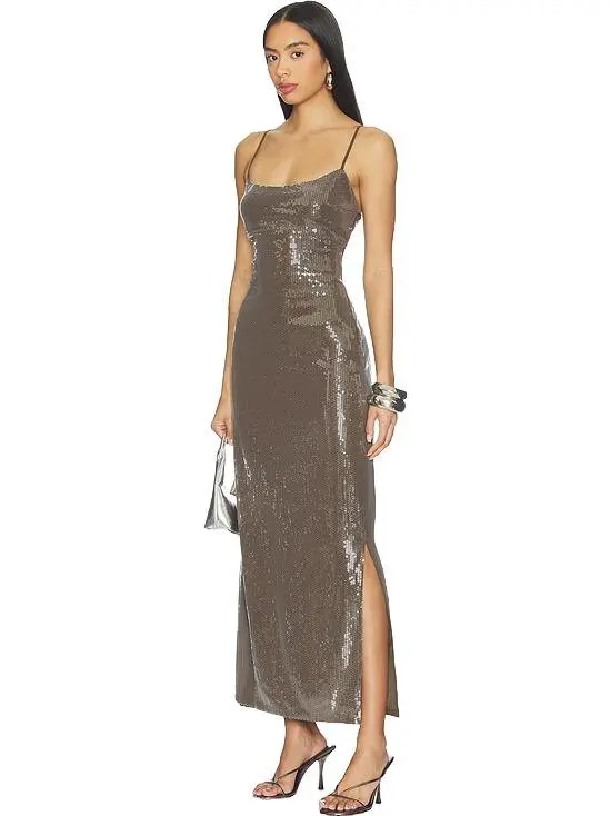 Miaou X Thais Sequin Dress - Brown
