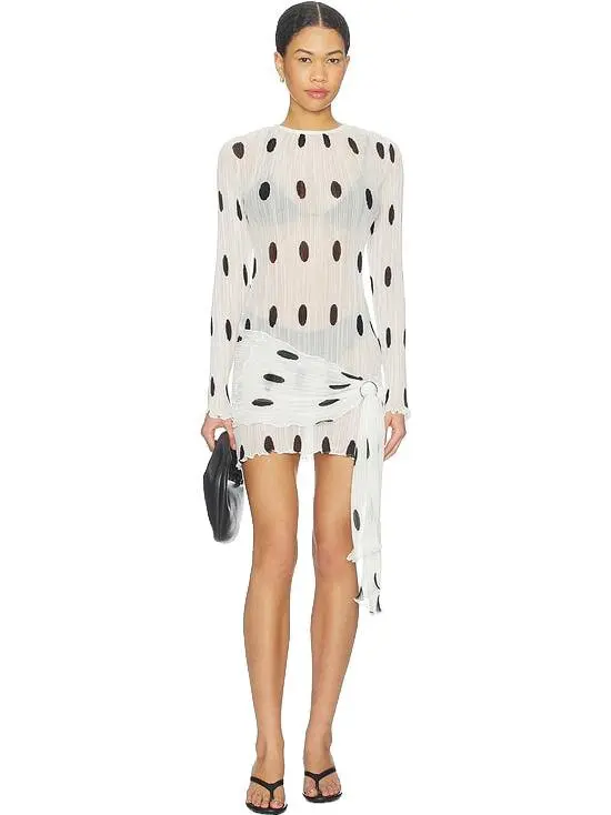 Lioness Ford Mini Dress - Moonlight Polka
