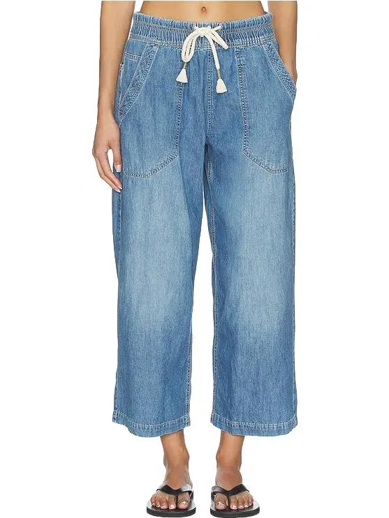 Free People X We The Free Easy Peasy Pull On Jean - Blue