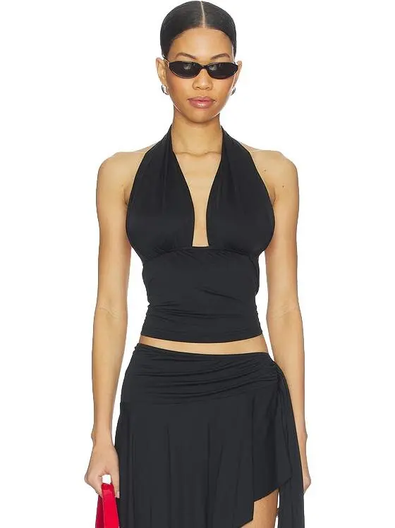 Lioness Safari Halter Top - Black