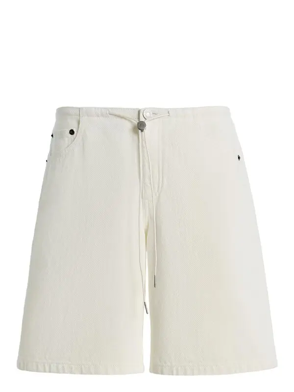 Still Here Low-rise Relaxed Fit Cotton Denim Shorts - White
