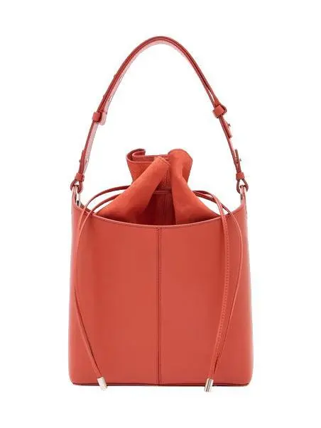 Giorgio Armani Smooth Calfskin Bucket Bag - Orange