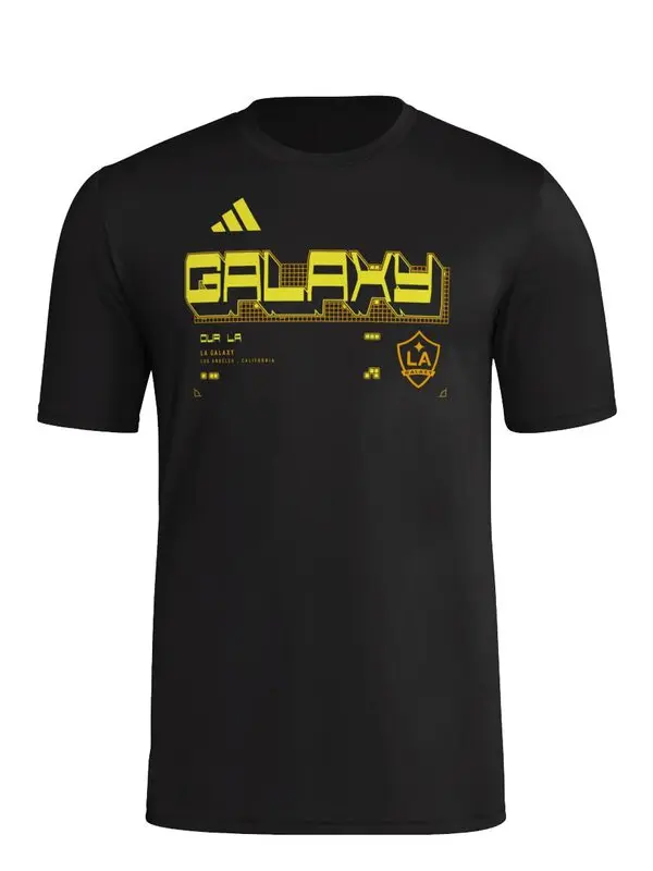 Adidas La Galaxy Short Sleeve Pregame T-shirt - Black / Multi
