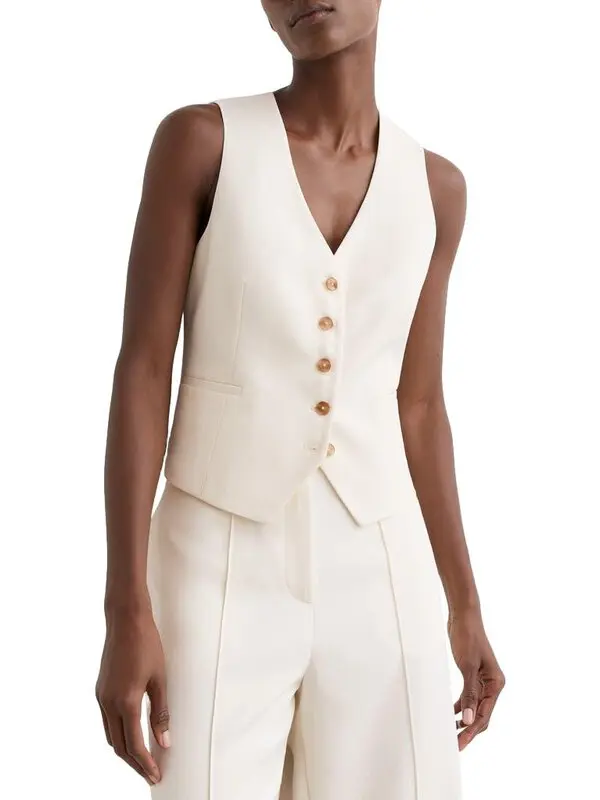 REISS Malin Vest - Cream