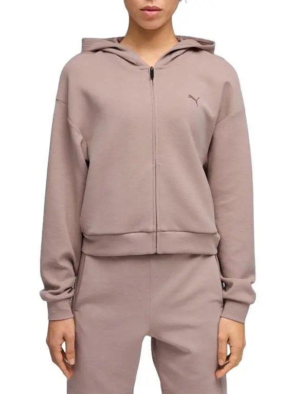 PUMA Cloudspun Zip Up Hoodie - Sandstone Heather