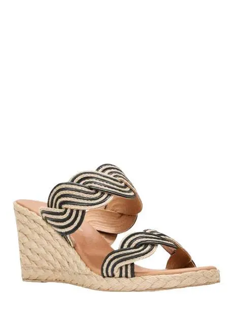Andre Assous Nolita Twist Wedge Slides - Natural/black