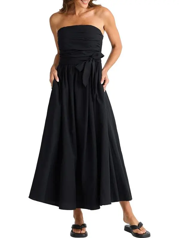 BRAVE+TRUE Avalon Strapless Maxi Dress - Black