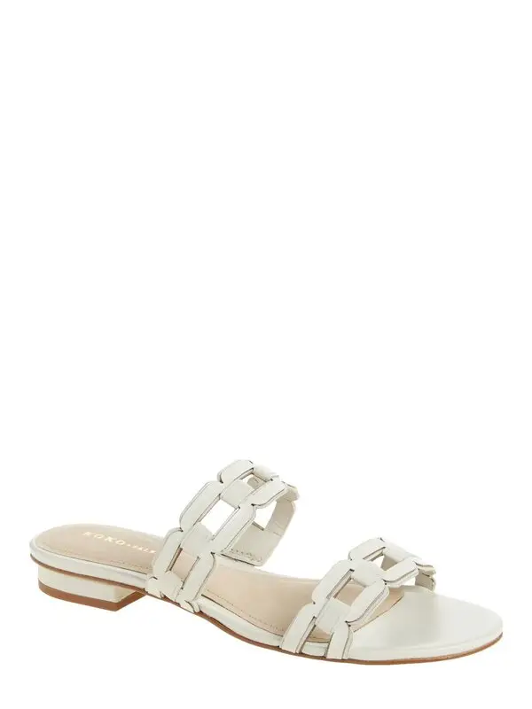 KOKO + PALENKI Cassy Chain Link Slide Sandal - Ice Leather