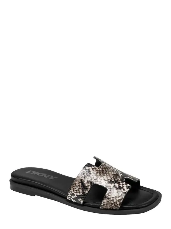 Dkny Columba Slide Sandal - Black/white