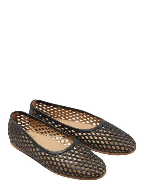 Beek Swiftlet Perforated Ballerina Shoes - Black