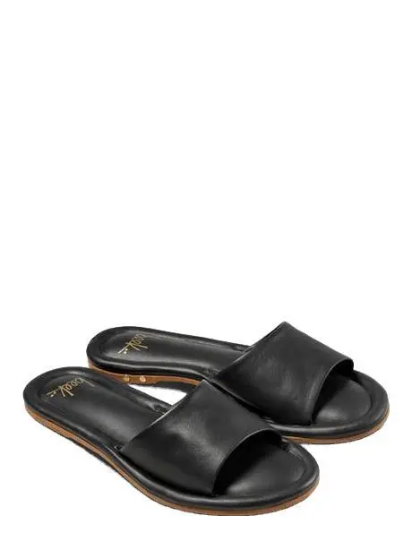 Beek Songlark Leather Slide Sandal - Black