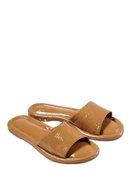 Beek Songlark Leather Slide Sandal - Latte