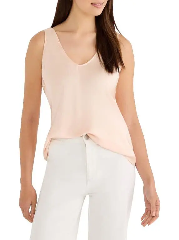 NIC+ZOE Day Gloss Scoop Neck Tank - Orange Sherbert