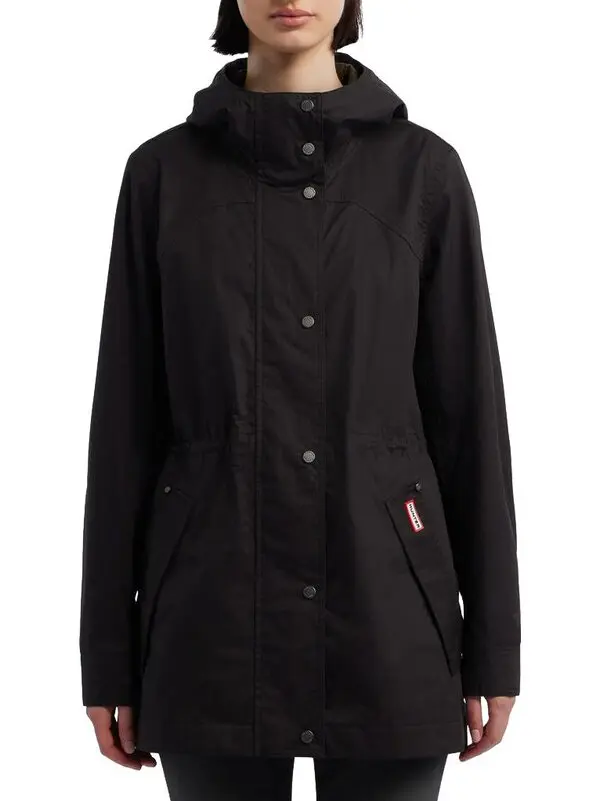Hunter Adela Hooded Waterproof Jacket - Black