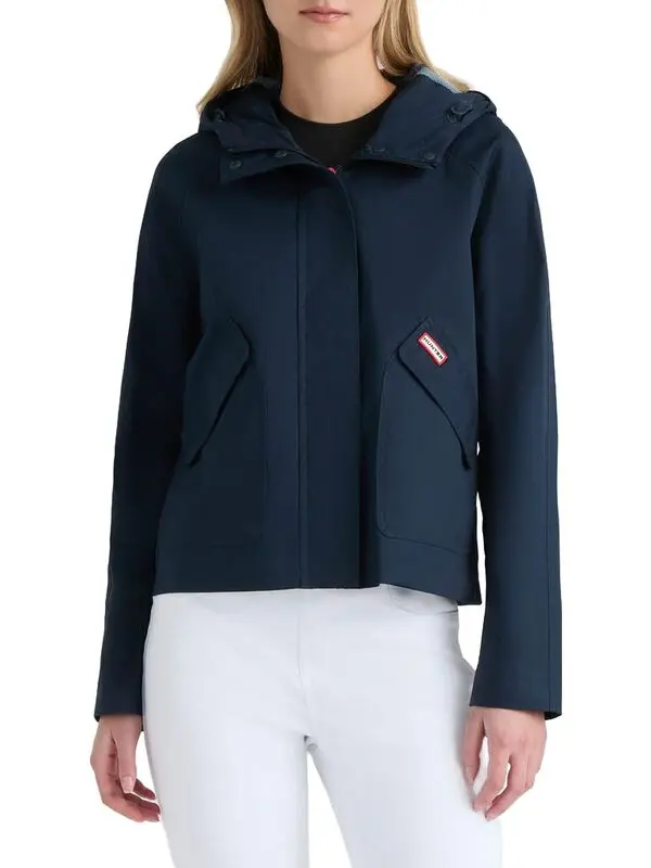 Hunter Julia Hooded Waterproof Rain Jacket - Midnight