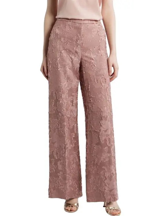 Kobi Halperin Alma Floral Jacquard Pants - Ash Rose