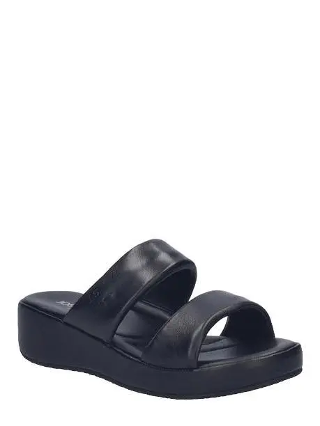 Josef Seibel Platform Wedge Slide Sandal - Black