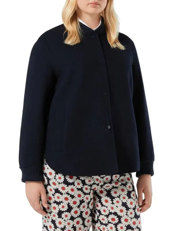 Marina Rinaldi Spaprica Wool-blend Coat - Midnight Blue