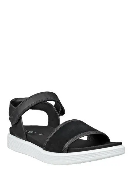 Ecco Soft Two-strap Sandal - Black/black