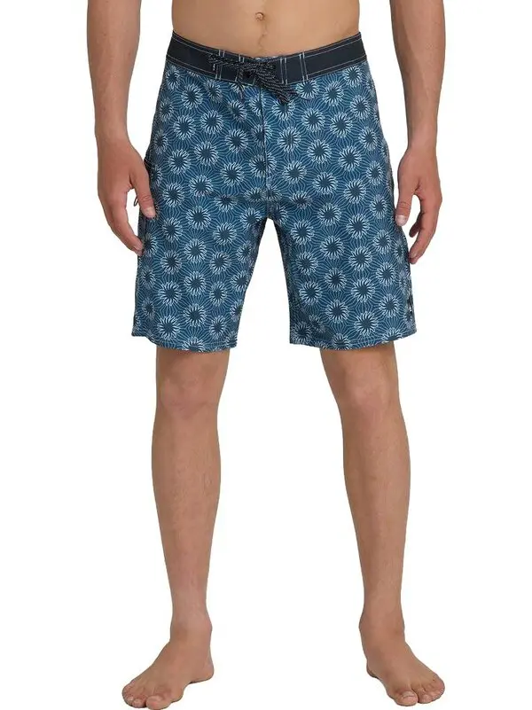 Quiksilver Ocean Mayhem Floral 19" Board Shorts - Dark Denim