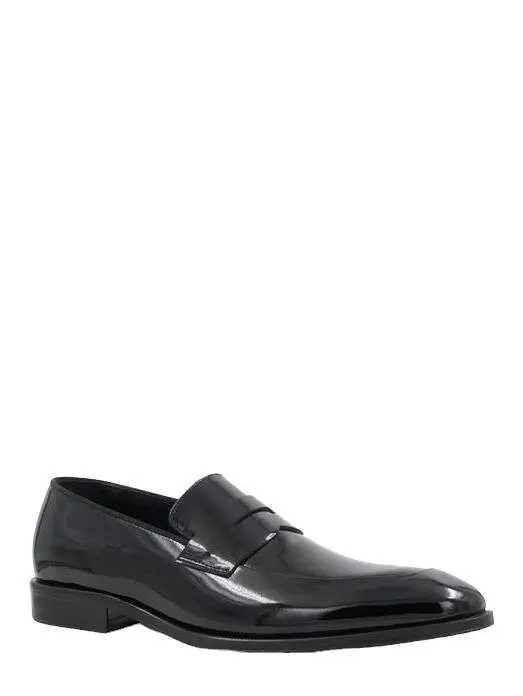 Bruno Magli Maioco Sera Patent Leather Apron Toe Penny Loafer - Black Patent