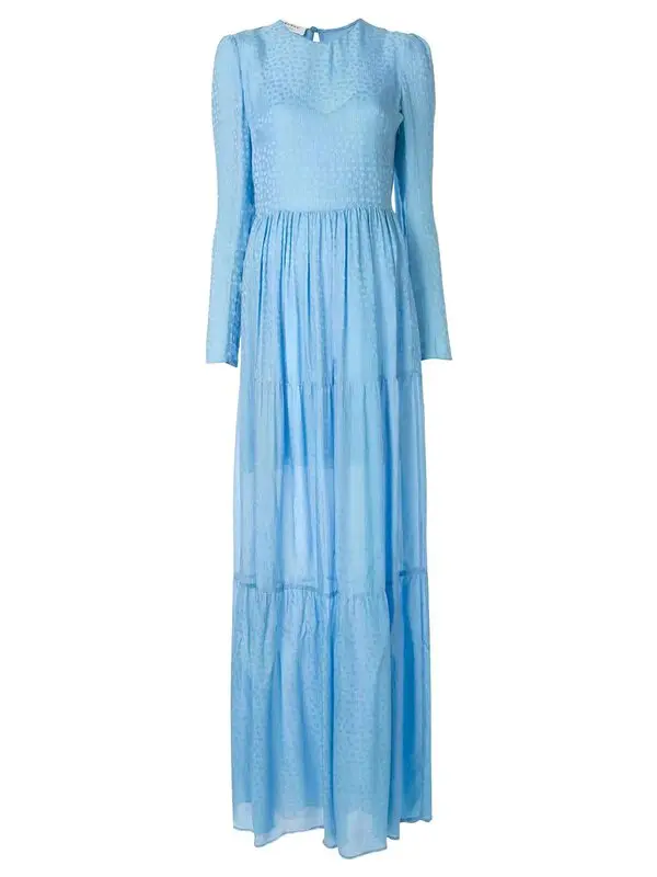 Philosophy Di Lorenzo Serafini Jacquard Print Maxi Dress - Blue