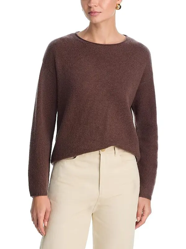 Bloomingdale'S 100% Cashmere Crewneck Sweater - Cafe