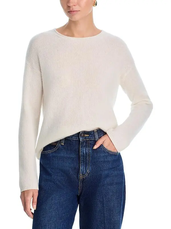 Bloomingdale'S 100% Cashmere Crewneck Sweater - Ivory