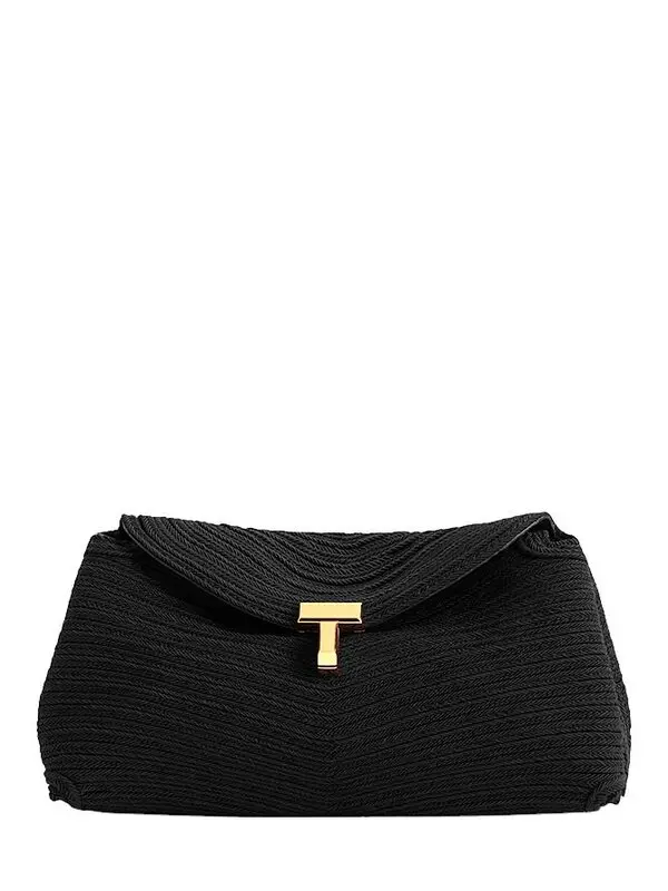 TOTEME T-lock Mini Rope Clutch - Black