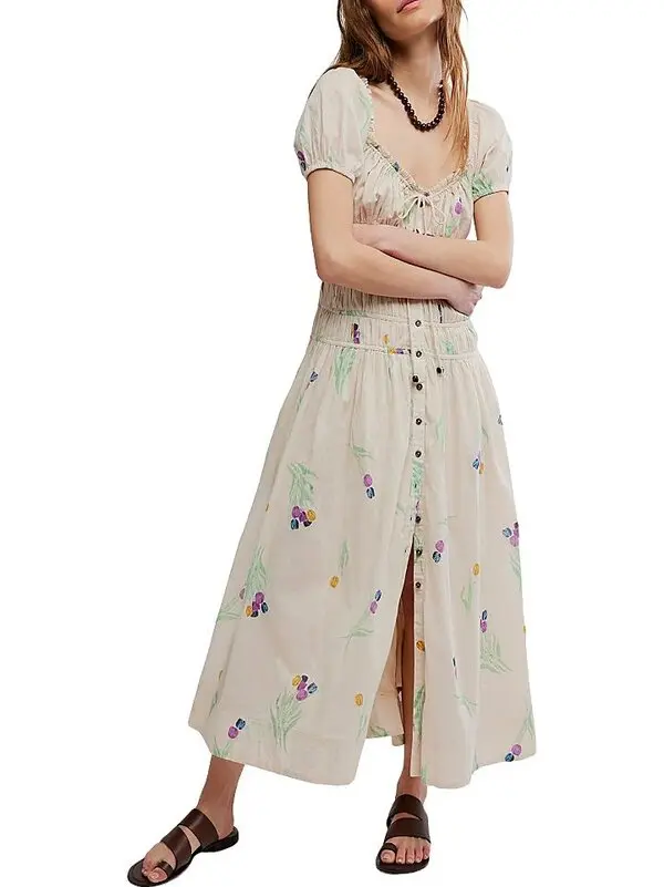 Free People Complete Me Midi Dress - Tea Combo